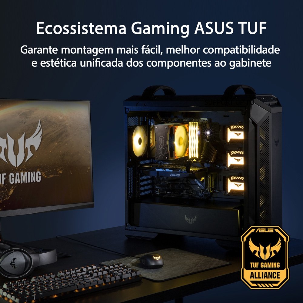 Gabinete Gamer Asus TUF Gaming GT501, Mid Tower, Aura Sync RGB, com FAN ...