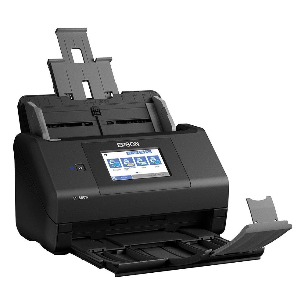 Scanner de Mesa Epson WorkForce ES-580W, Duplex Colorido, Capacidade ...