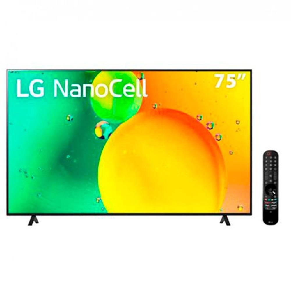 Smart TV LG 75 Polegadas 4K NanoCell, 4 HDMI, 2 USB, Wi-Fi, Bluetooth ...