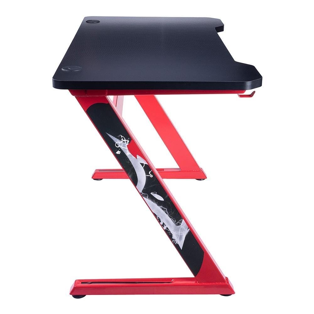 Mesa Gamer Husky Gaming Storm Black Red 100 + Apoio Para Pés Husky ...