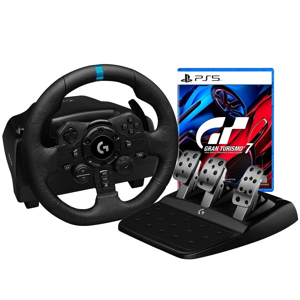 Kit Volante Logitech e Gran Turismo 7 PS5 | KaBuM!