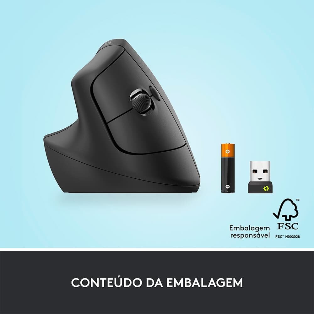 Mouse Sem Fio Logitech Lift para Canhoto | KaBuM!