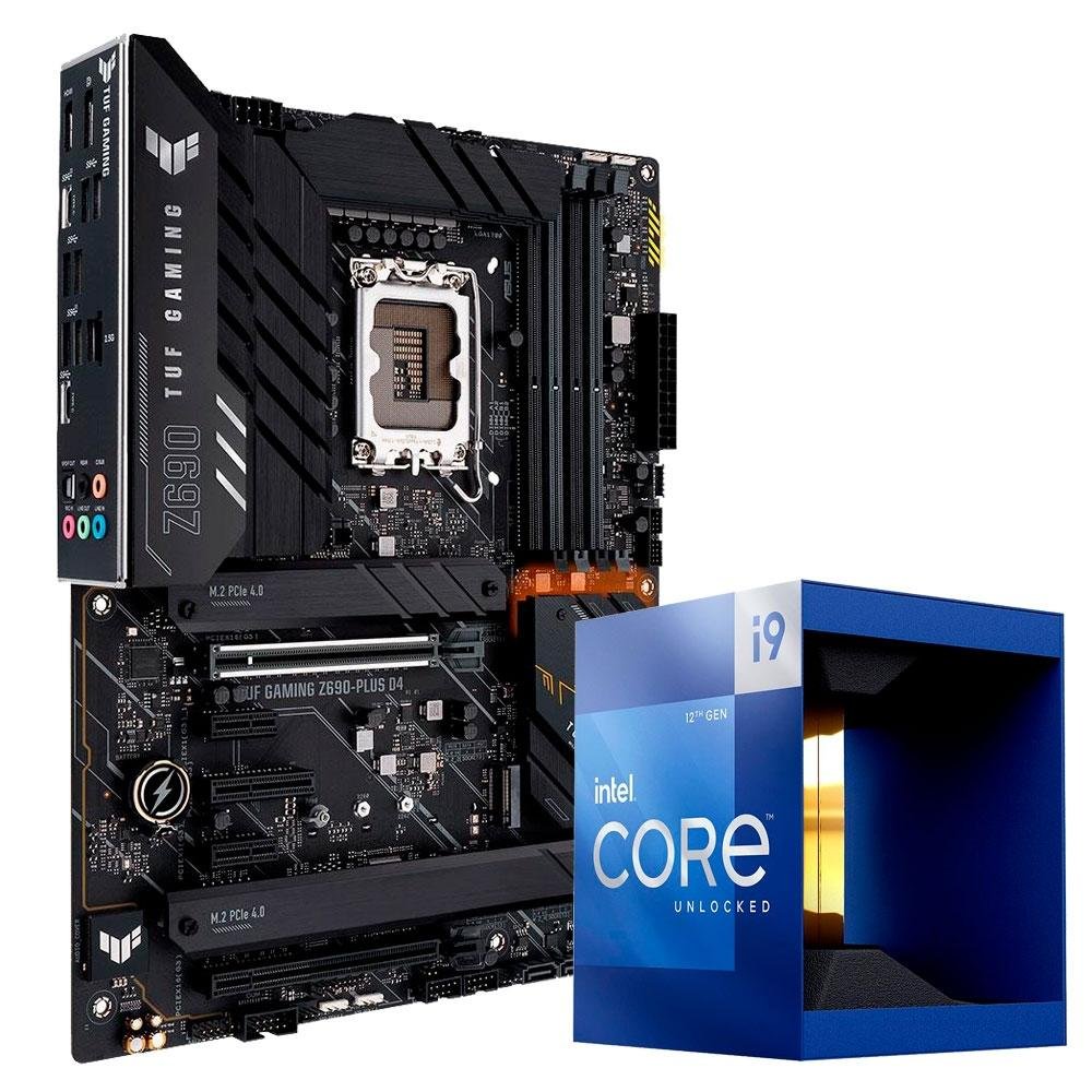 Processador Intel Core i9-12900K, LGA 1700, Vídeo Integrado + Placa-Mãe Asus Tuf Gaming Z690 ...