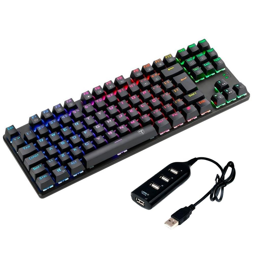 Teclado Mecânico Gamer T-Dagger Bora, RGB, Switch Outemu Brown, PT ...