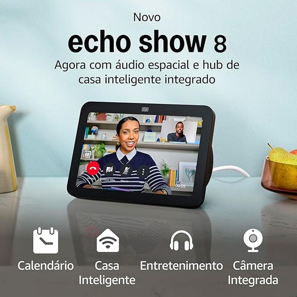 Echo Show 8 3ª Geração Amazon | KaBuM!