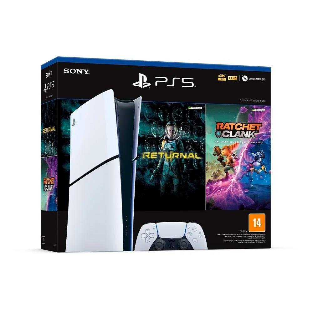 Kit Console PS5 com 2 Jogos + Controle | KaBuM!
