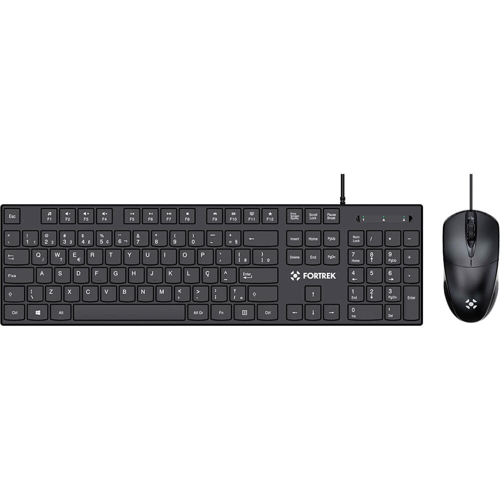 Kit Teclado e Mouse Fortrek C13 USB ABNT2 | KaBuM!