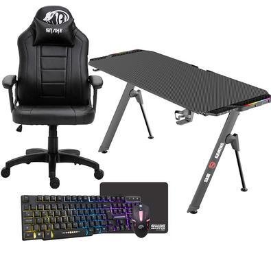 Kit - Cadeira Gamer + Mesa Gamer + Kit Gamer RGB