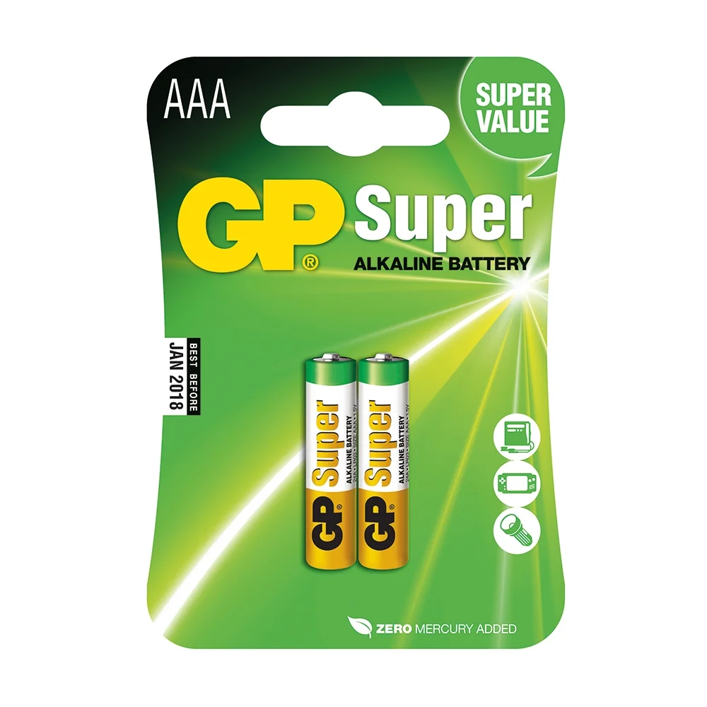Super Alkaline Gp Aaa 15v 2 Unidades KaBuM