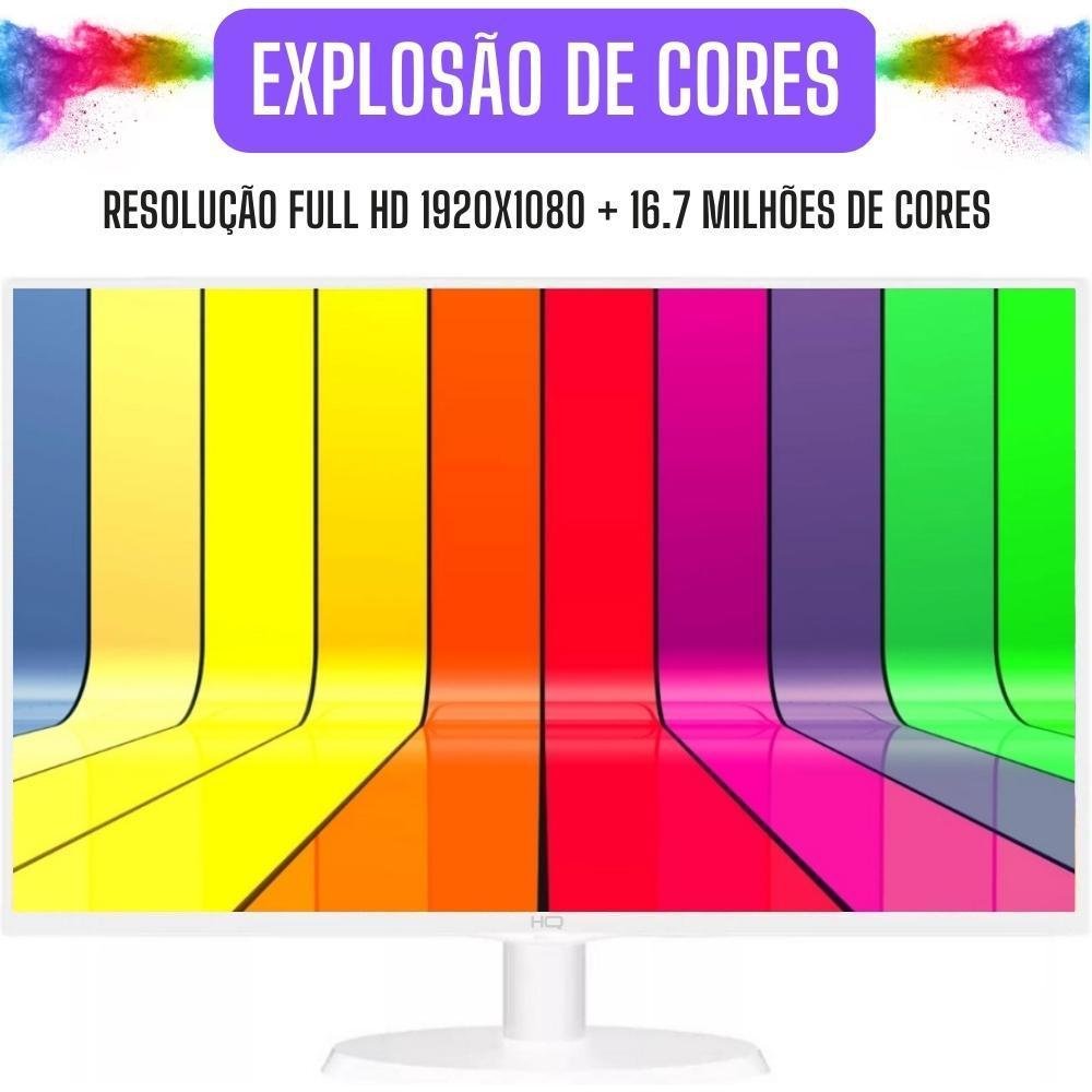 Monitor HQ 215HQLED 215 LED 75hz 2ms Branco KaBuM