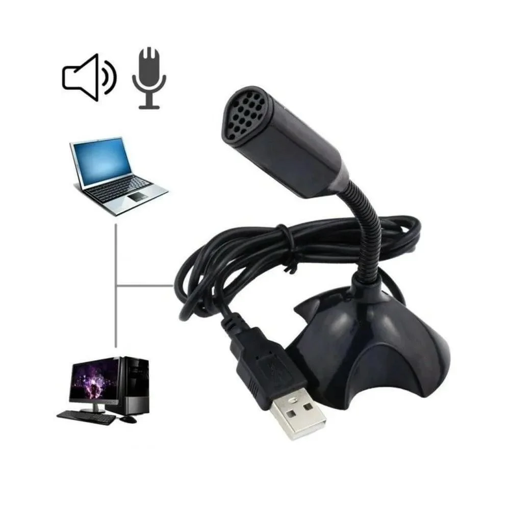 Microfone Para Pc USB Desktop Com Suporte E