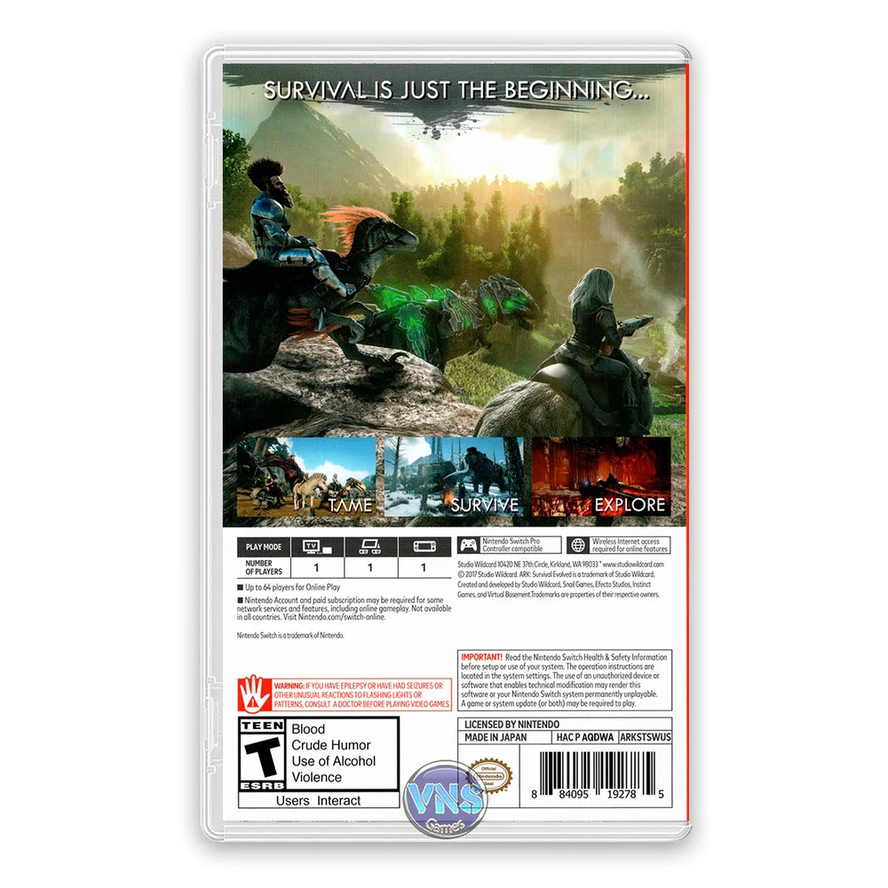 Jogo Ark: Survival Evolved Studio Wildcard Switch