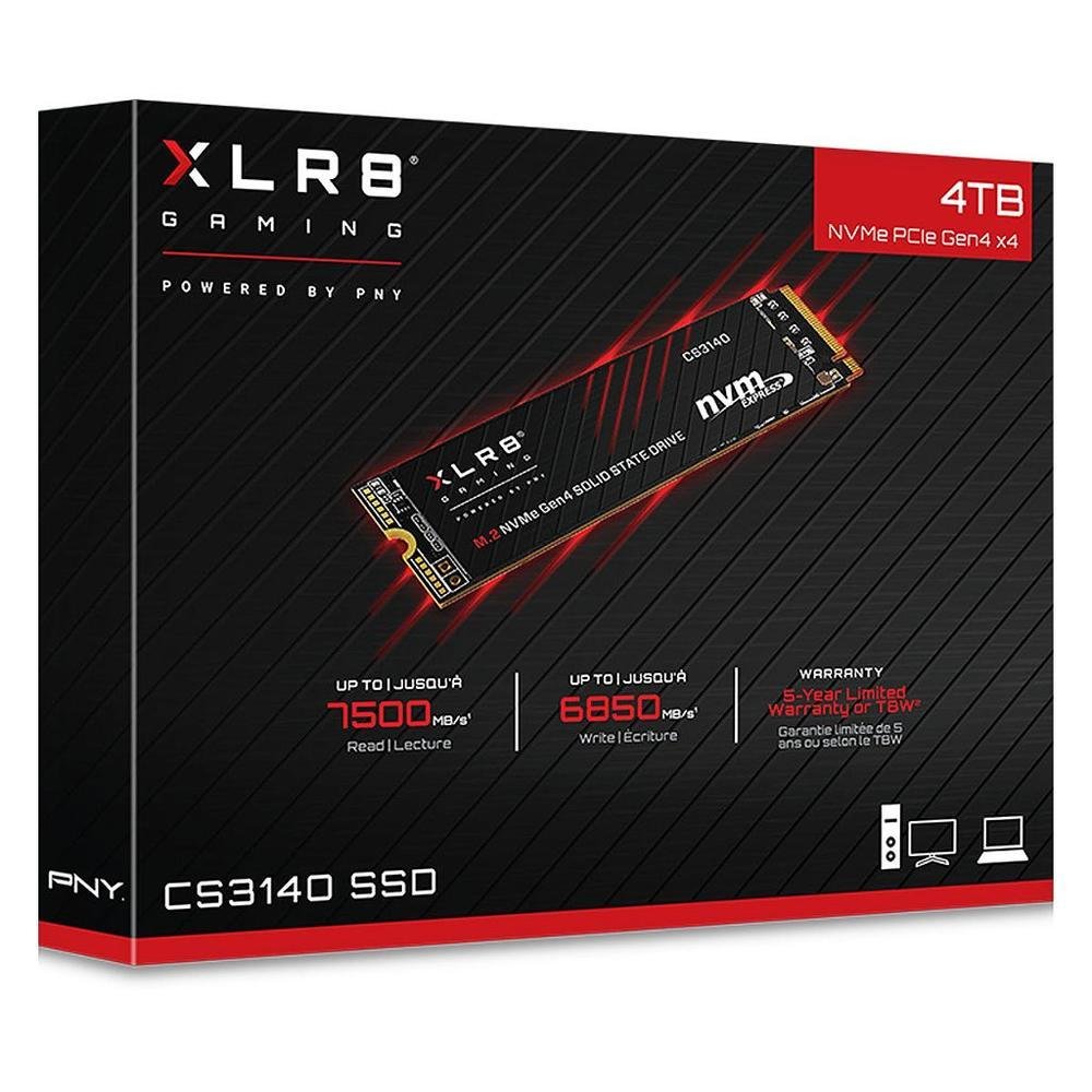 SSD M2 Pny Xlr8 Cs3140 Gen4 4tb 7500mbs KaBuM