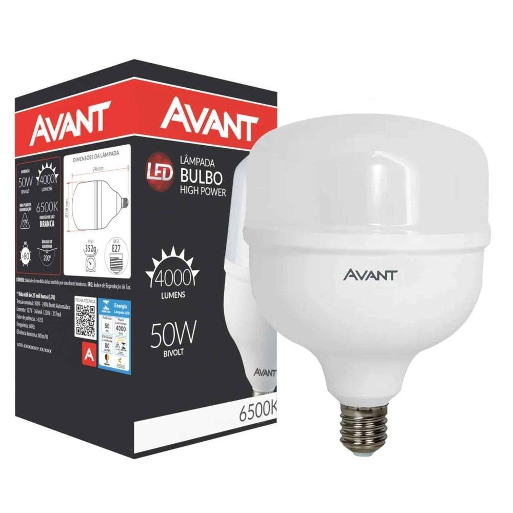Lâmpada Led Bulbo 50w Avant 6500k E Alta Potência