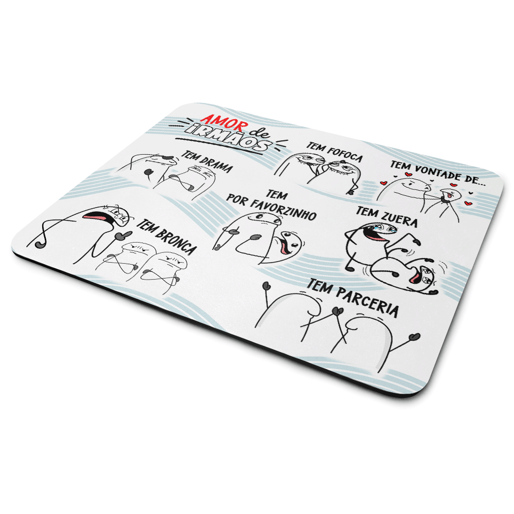 Mouse Pad Flork Irmos Amor De Irmos KaBuM