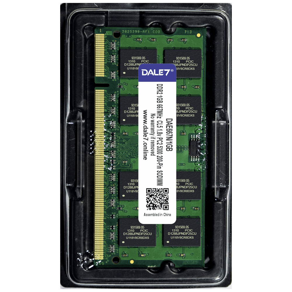 Memória Dale7 1GB 667 Mhz DDR2 Notebook KaBuM